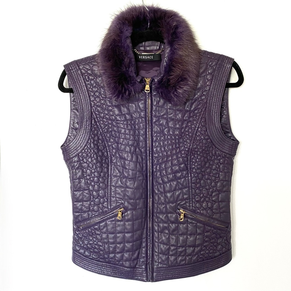 Versace Quilted Leather Vest - Gem